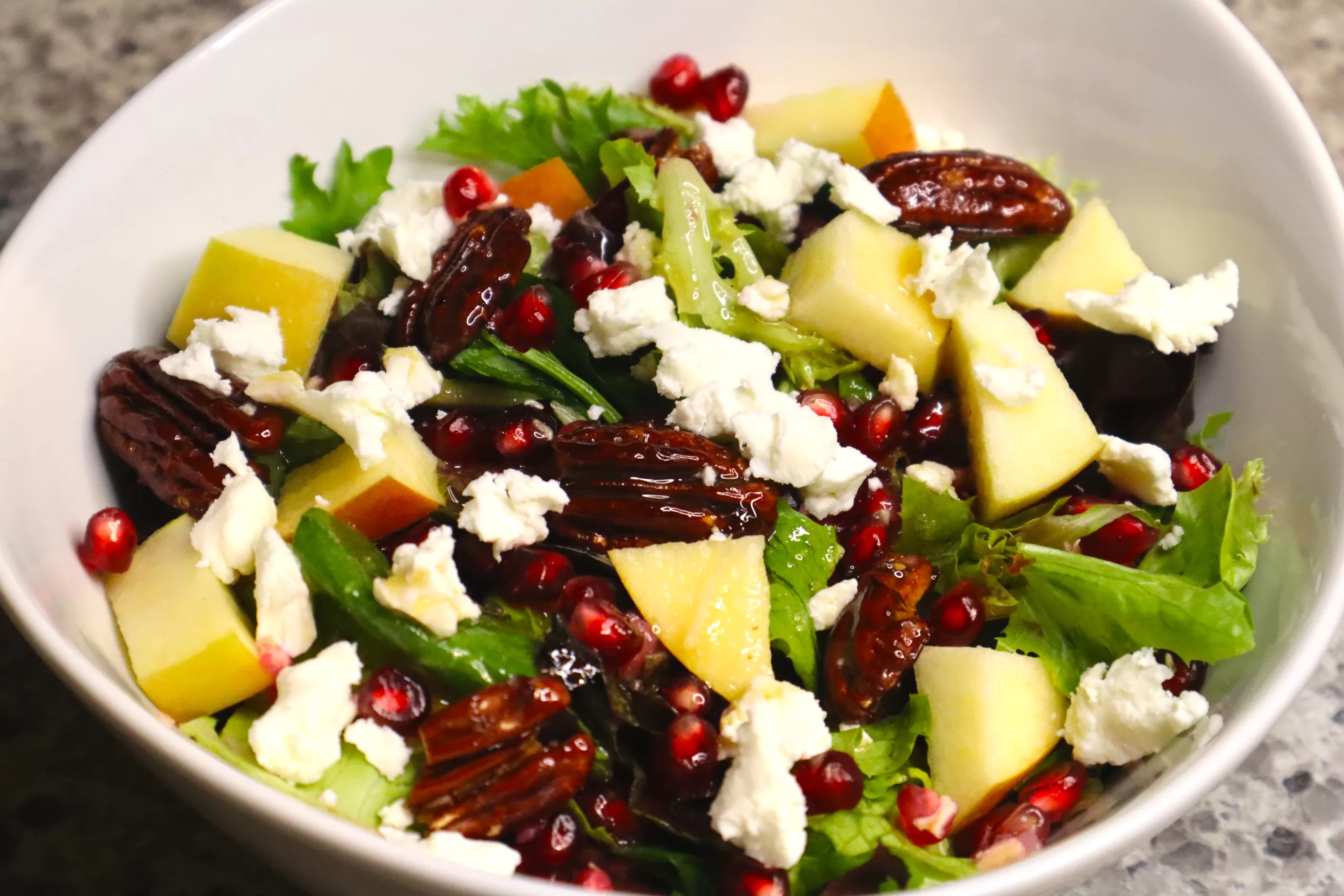 Pomegranate and Apple Winter Salad - The Evolving Cookbook